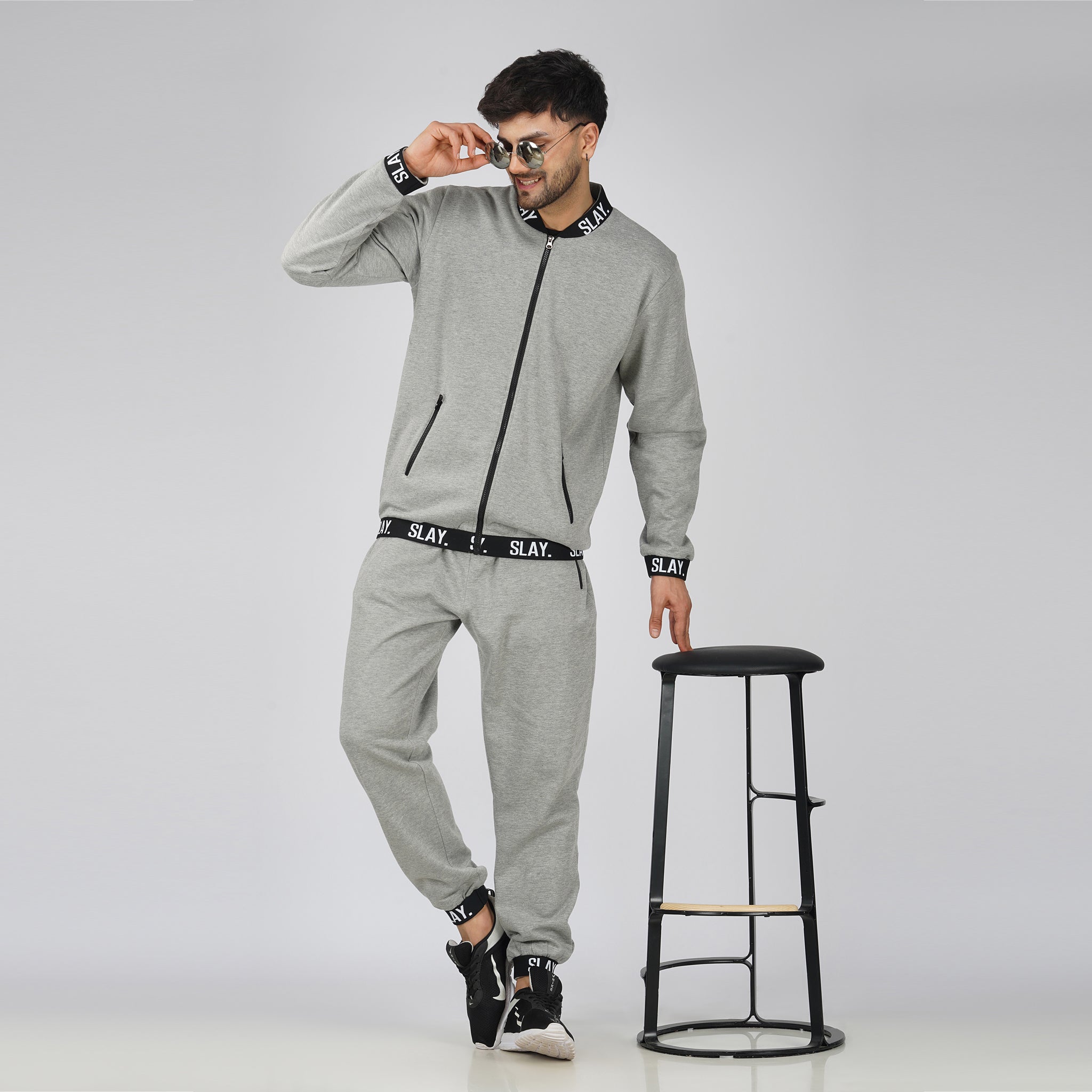 SLAY. Classic Men's Limited Edition Grey Tracksuit -SLAY. Tracksuit ...